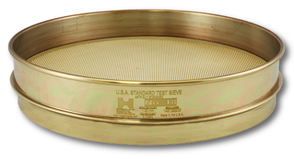 6510 - 12" Test Sieve, No. 80 Mesh, Half Height, Brass Frame - Brass ...