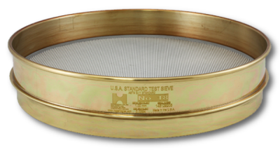 7158 - 12" Test Sieve, No. 7 Mesh, Half Height, Brass Frame - Stainless ...