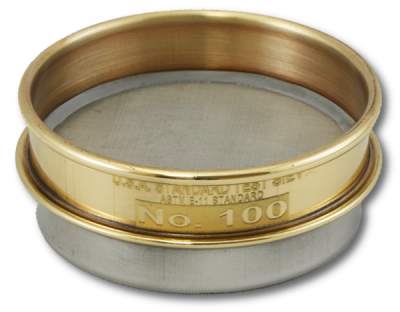 3 Inch Brass Frame, Stainless Mesh Half Height Sieves