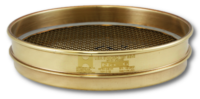 8 Inch Brass Frame, Brass Mesh Half Height Sieves
