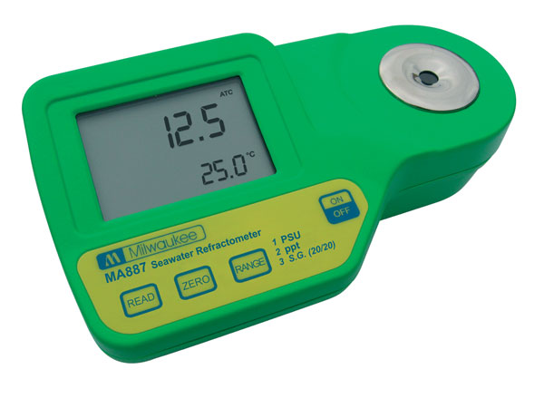 Milwaukee MA887 Digital Seawater Refractometer (S.G.PPT), ATC